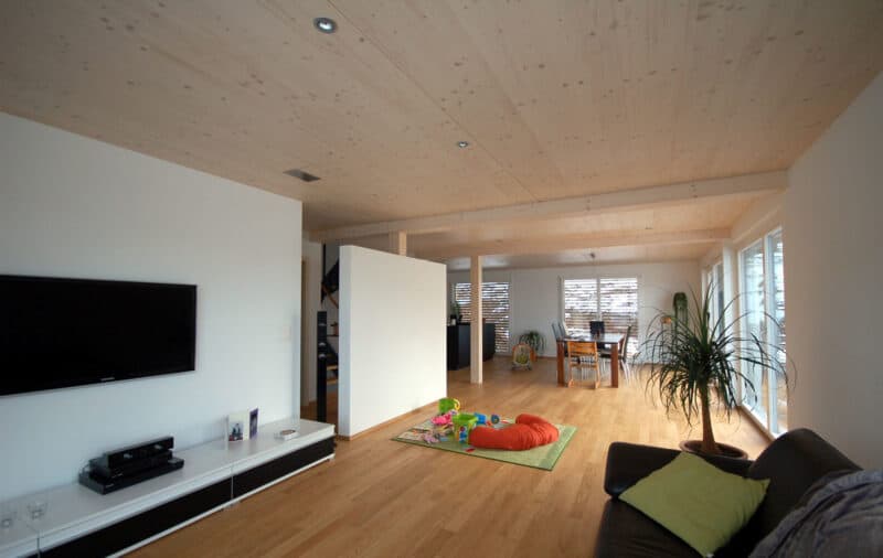 Holz-Beton-Verbunddecke, hybride Decke | Dubach Holzbau AG